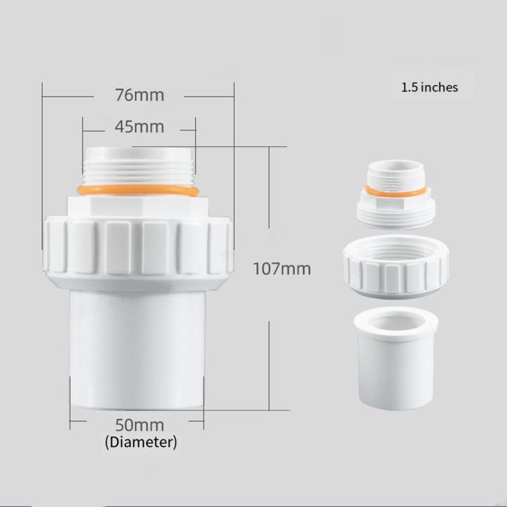 【LALA】 Reliable PVC Sand Filter Joint for Pools 1 5'' and 2 ...