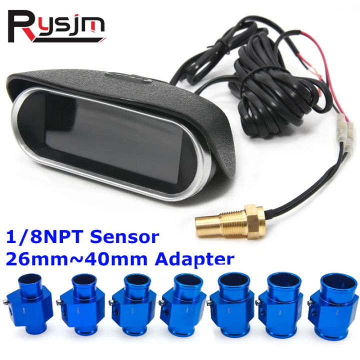 12V 24V Digital Water Temperature Gauge Volt Water Temperature Sensor 1 ...