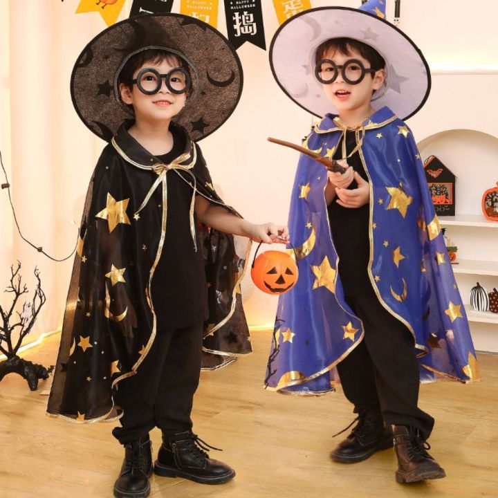 ANEA Wizard Childern Halloween Costumes Bright Color Pointy Hat Kids ...