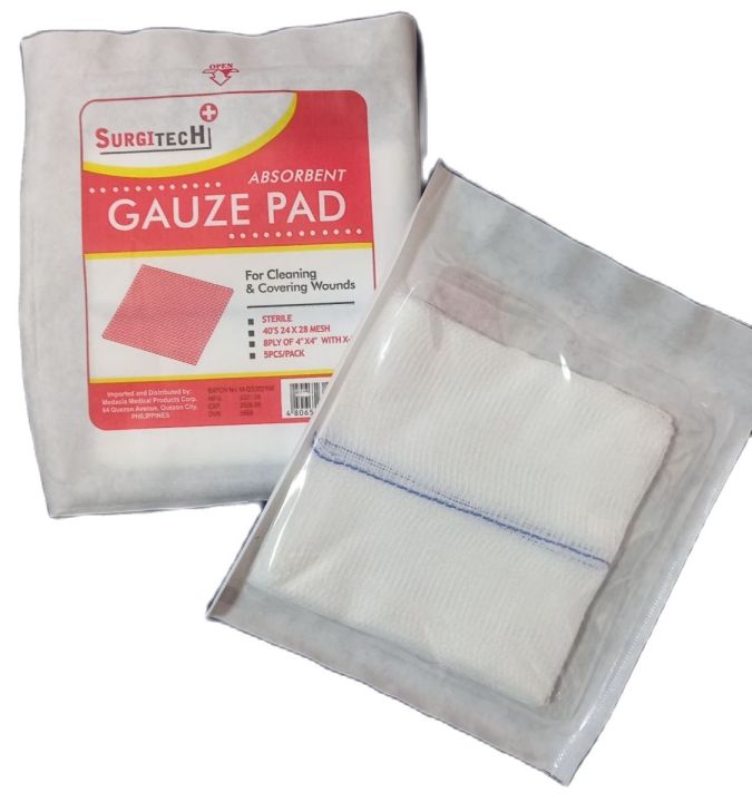 sterile gauze pad 4x4 (5 pcs per pack) with or without xray line ...