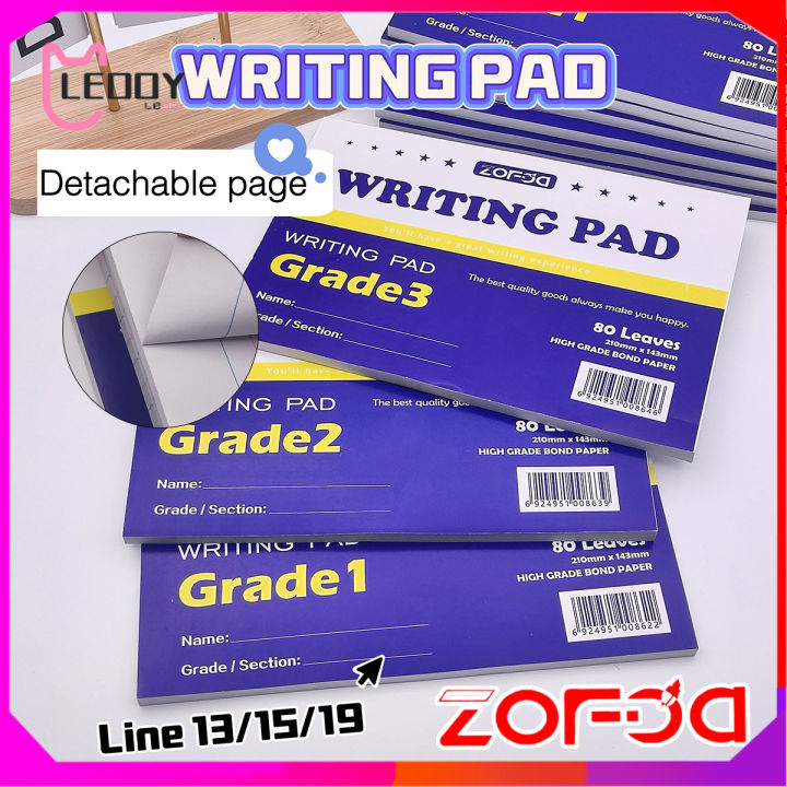 10Pcs 80 Leaves ZOFDA Plastic binding writing pad for grade 1 2 3 4 for ...
