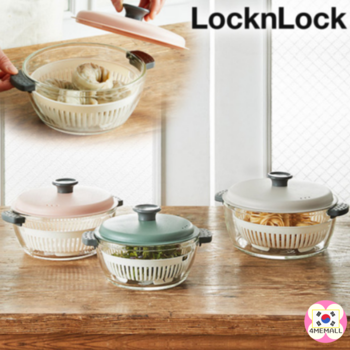LocknLock SIMPLE COOK GLASS CASSEROLE 3 types 1L 1.5 L 2L Microwave ...