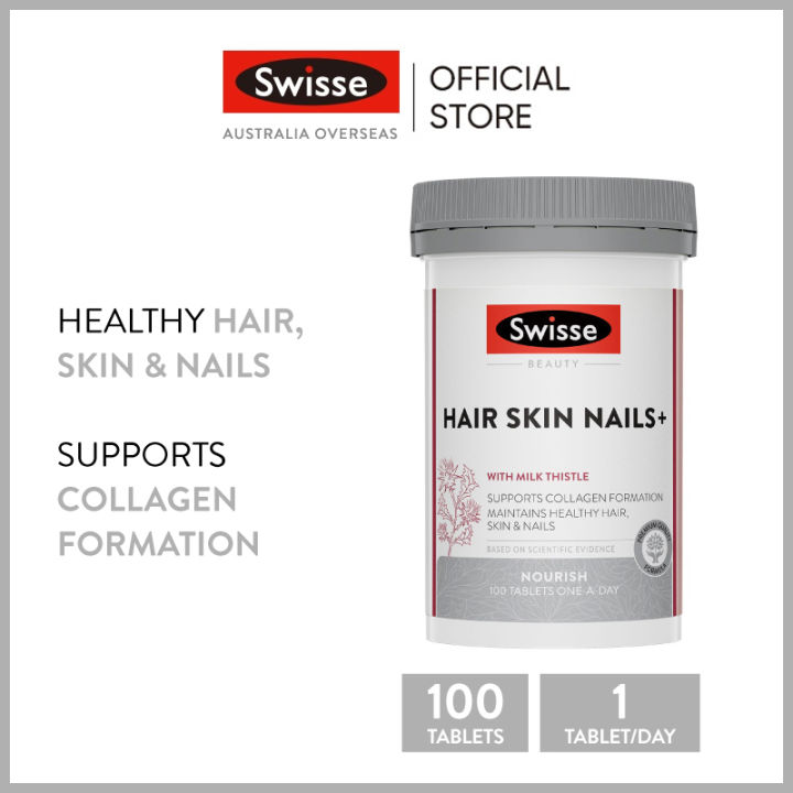 Swisse Beauty Hair Skin Nails+ 100 Tablets (EXP:06 2027) | Lazada