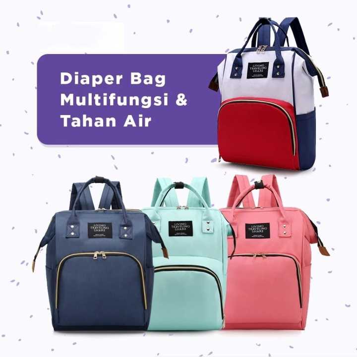 TAS DIAPER LTS Polos / TAS BAYI MULTIFUNGSI / TAS POPOK / BABY DIAPER ...