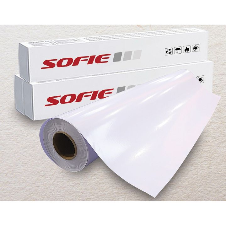 SOFIE VINYL STICKER (ECOSOLVENT) 12.5X50METERS / FOR STICKER LABELS ...
