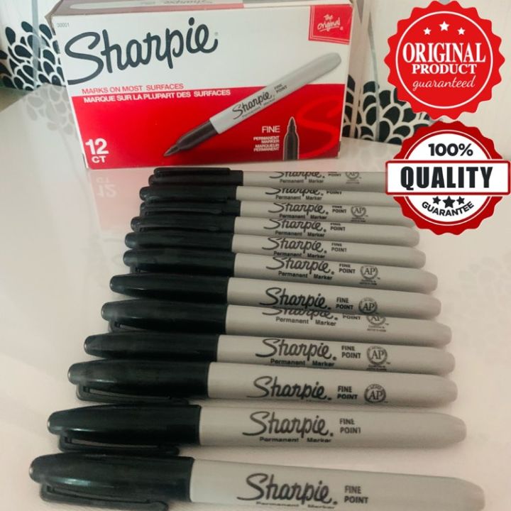 SHARPIE Permanent Marker Fine Point Black SOLD PER DOZEN (12PCS ...
