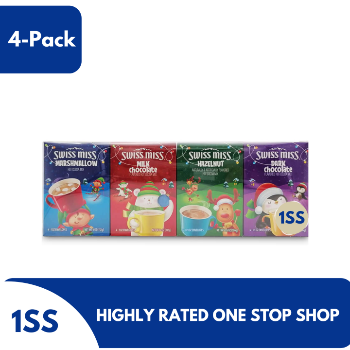 Swiss Miss Holiday Hot Cocoa Variety Gift Pack, 4pcs | Lazada PH
