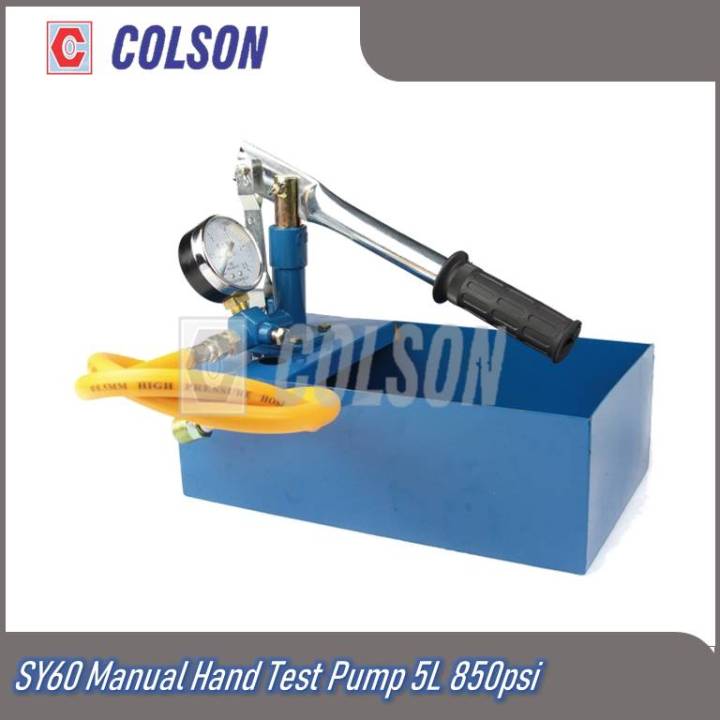COLSON SY-60 SY60 Hand Test Pump 850psi Water Pressure Manual Test Pump ...