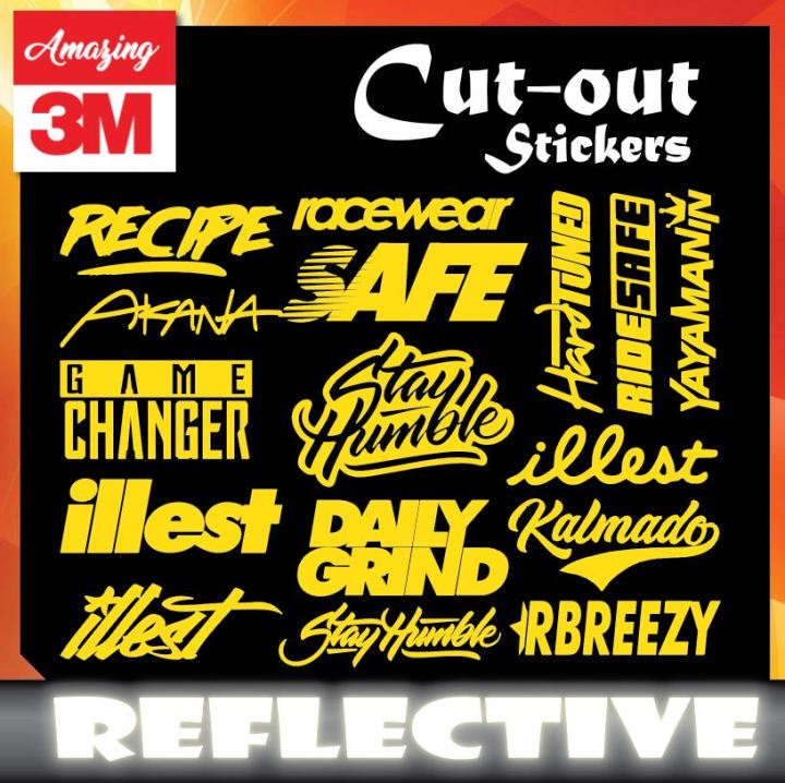 3M Reflective Decal Sticker cutout | Lazada PH