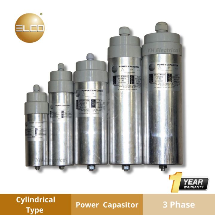 ELCO Capacitor cap bank Cylindrical-Type Power Capacitor with cable (3 ...