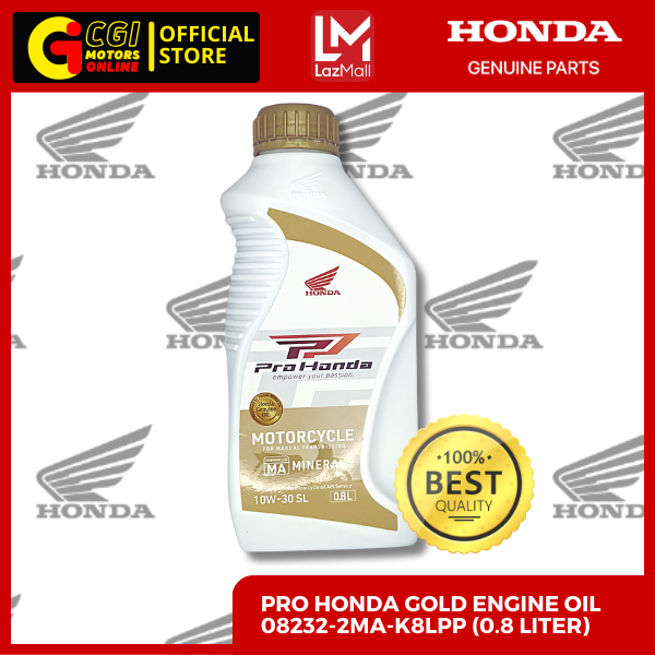 PRO HONDA Engine Oil Gold 4T (800ml) 10W-30MA Multigrade | Lazada PH