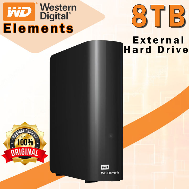 WD Western Digital Elements 8TB External Hard Drive USB 3.0/2.0For PC ...