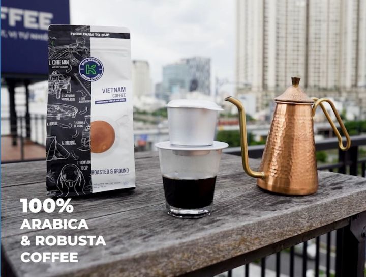 [COMBO MUA 2 TẶNG 1] Cà Phê Rang Xay Nguyên Chất K Coffee Vietnam 454g (10% Arabica và 90% ...