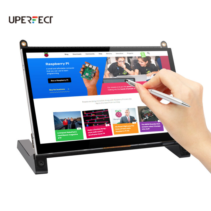 UPERFECT Raspberry Pi 7 inch Portable Monitor TouchScreen HDMI LCD ...