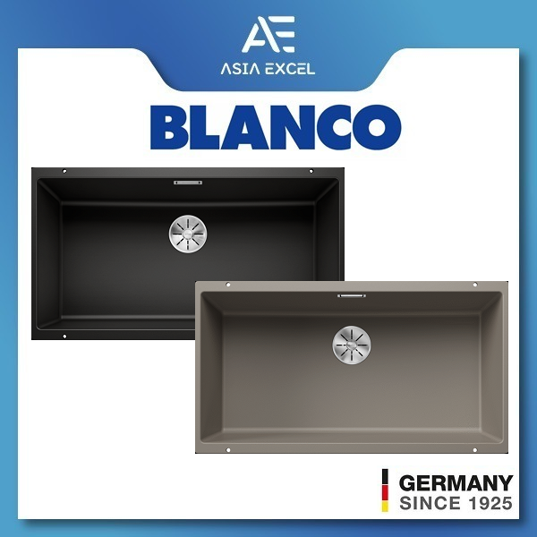 BLANCO SUBLINE 800-U 83CM BLACK/TARTUFO SINGLE BOWL GRANITE KITCHEN ...