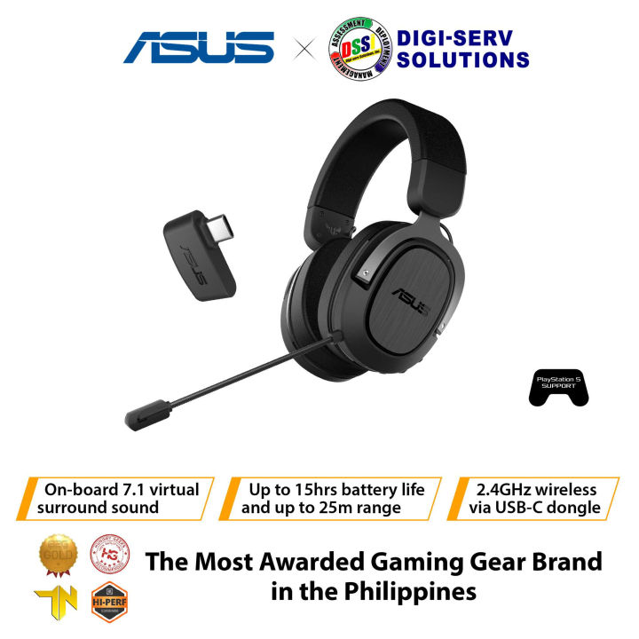 Asus TUF Gaming H3 WIRELESS gaming headset features 2.4 GHz connection ...