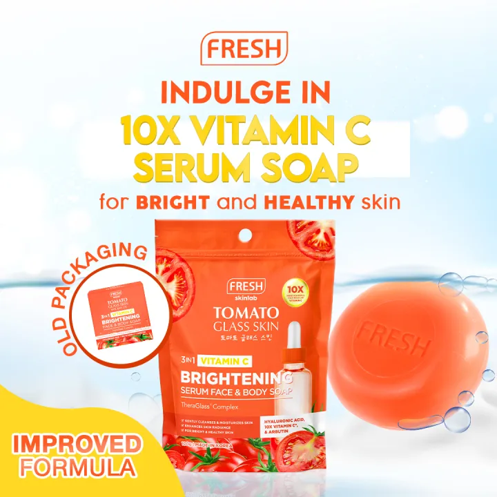 Fresh Skinlab Tomato Glass Skin 3In1 Vitamin C Brightening Serum Face ...