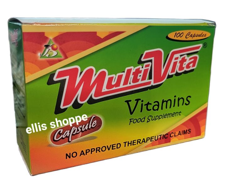 MultiVita Vitamins FOOD SUPPLEMENT Box of 100 Capsules | Lazada PH
