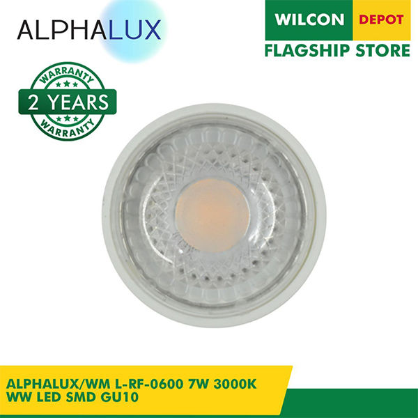 ALPHALUX 7W Warm White 3000K WM L-RF-0600 Led SMD GU10 by Wilcon Depot ...