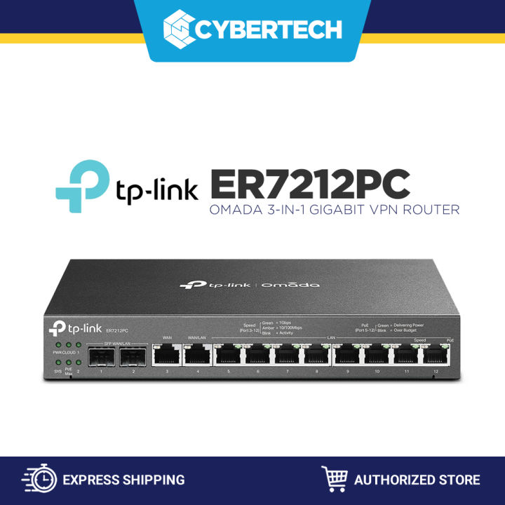 TP-Link ER7212PC Omada 3-in-1 Gigabit VPN Router | Lazada PH