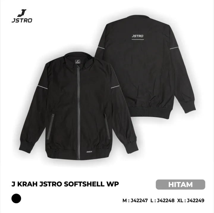 Jstro Jaket Pria Warna Hitam Bahan Softshell Premium Jacket Motor ...