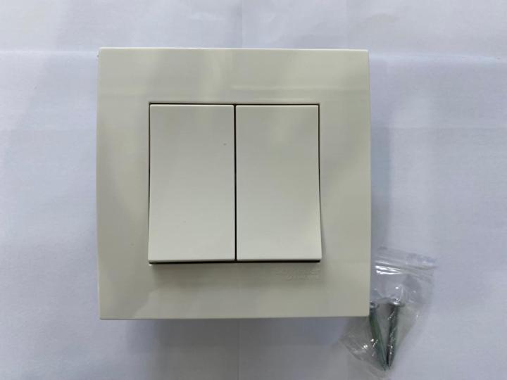 Schneider Vivace 2 Gang 1 Way Switch, White | Lazada