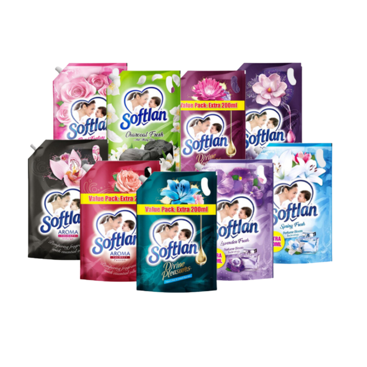 Softlan Fabric Softener Refill 1.5/1.6L - Floral/Spring/Lavender ...