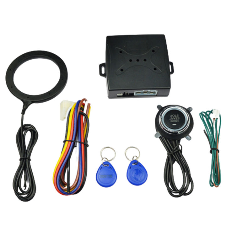 12V Car Smart Alarm System Anti-theft Engine Start Stop Button ...