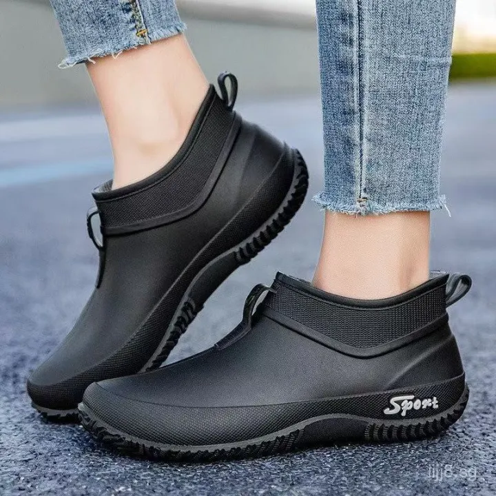 Non-slip Ankle Rain Boots Waterproof Low-cut Wear Resistant Thick Sole Boots 1688 | Lazada PH