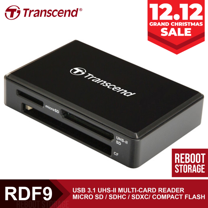 Transcend TS-RDF9K2 All-in-1 UHS-II Multi Card Reader USB 3.1 RDF9 ...