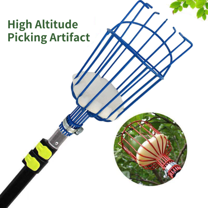 Fruit Pick Basket Detachable Steel Rod Fruit Picker High Altitude ...