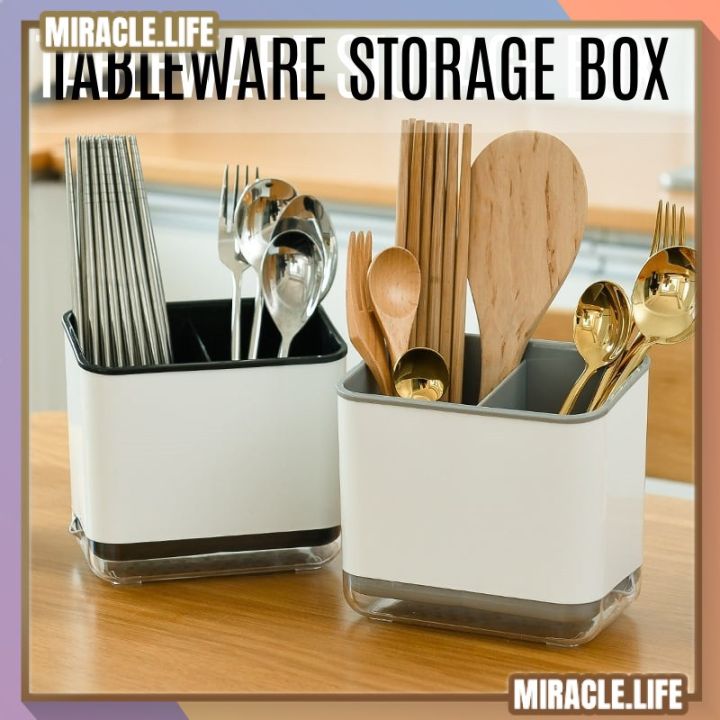 Tableware Cutlery Storage Box Chopsticks Spoon Multifunctional Drainer ...