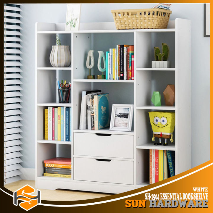 SUN HARDWARE Multi-Function Display Divider Book Shelf Organizer Storage Divider Book Rack ...
