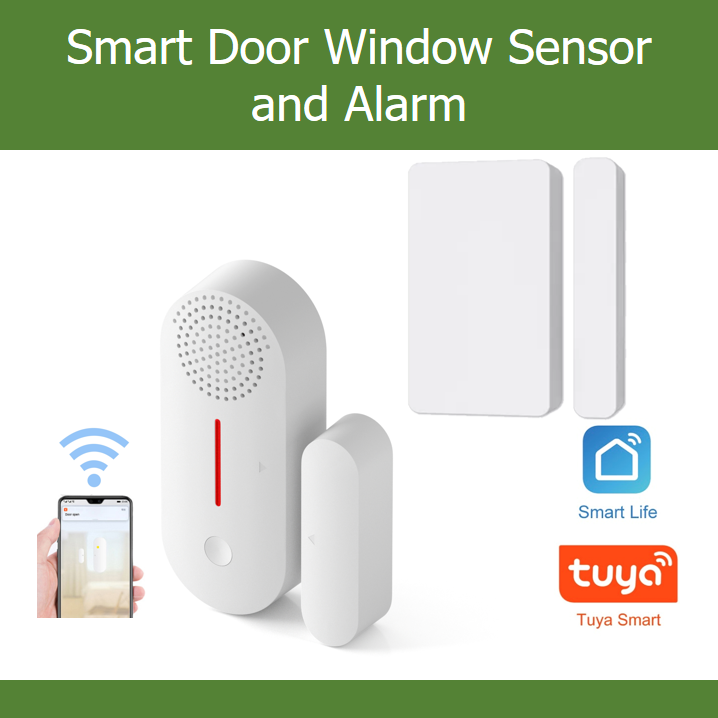 Smart Door Window Sensor Home Security Works With Tuya Smartlife Wifi Zigbee Lazada Singapore