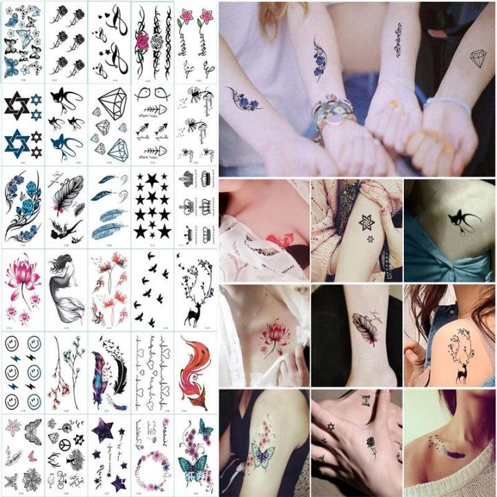 30pcs Temporary Tattoo Sticker Cute Small Fresh Sticker English Letter ...