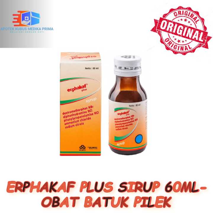 ERPHAKAF PLUS SYRUP 60ML-SYRUP OBAT BATUK PILEK ANAK DAN DEWASA ...
