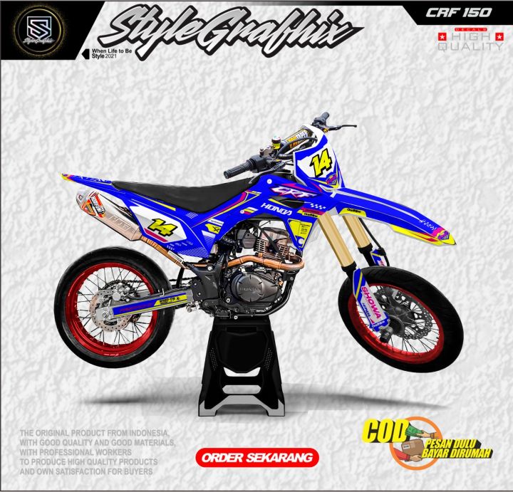 STIKER DECALL STRIPING HONDA CRF 150 L KEREN FULL CRF 150 L - KLX - DTX ...