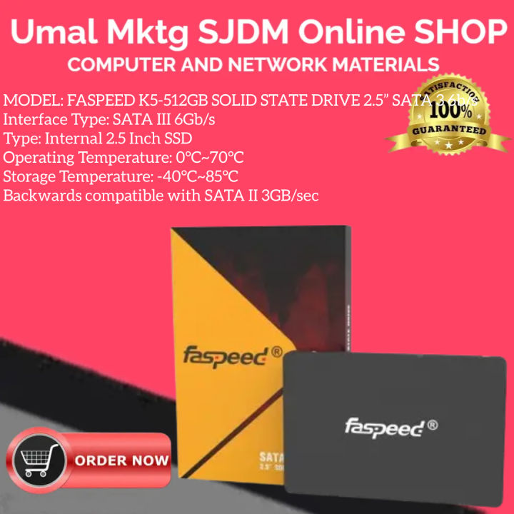 FASPEED K5-512GB SOLID STATE DRIVE 2.5” SATA 3 6b/s | Lazada PH