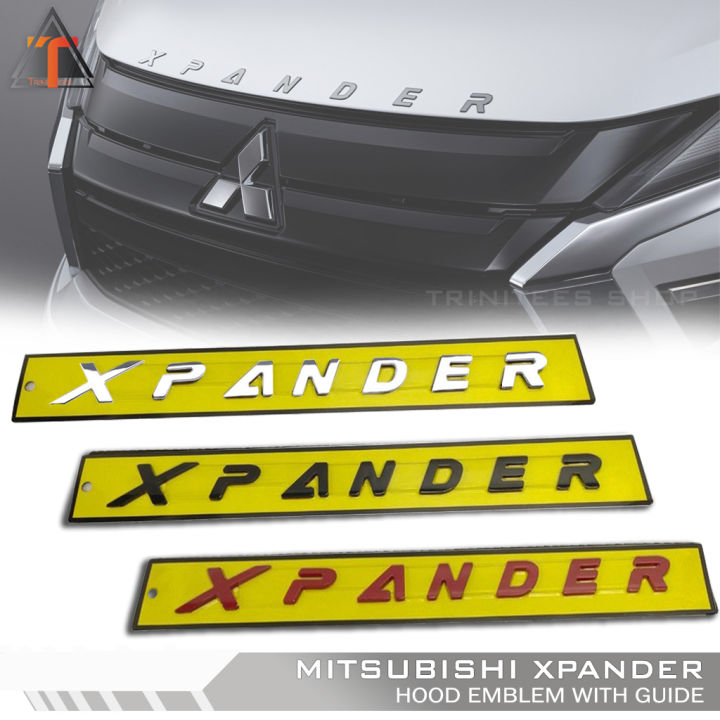 Mitsubishi XPANDER Front hood Emblem badge sticker with GUIDE | Lazada PH