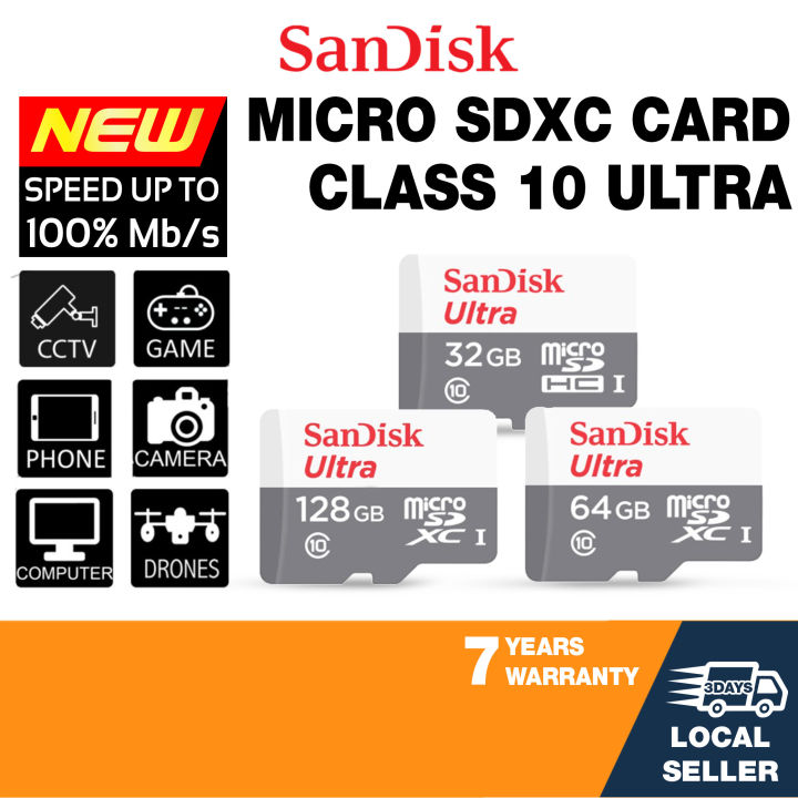 SanDisk Ultra Class10 Micro SD Memory Card 16GB 32 GB 64GB 128GB Fast Speed Camera GPS Mobile ...