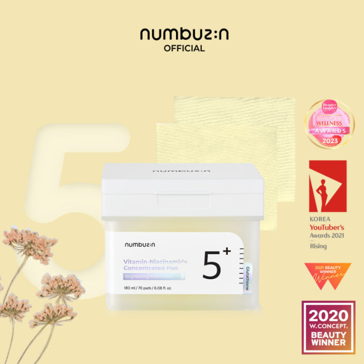 ♧numbuzin No.5 Vitamin-Niacinamide Concentrated Pad 180ml (70Pads) | Lazada