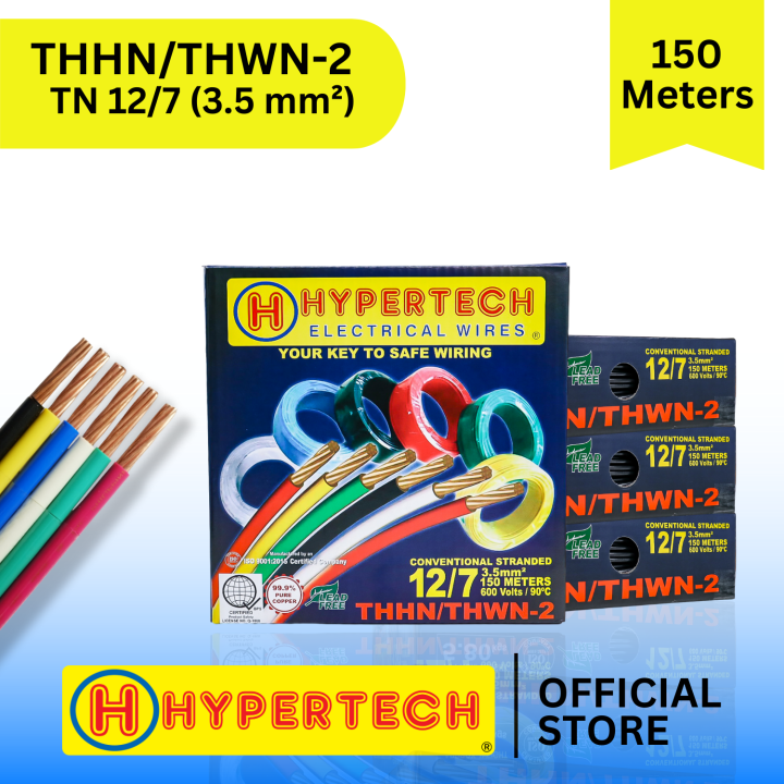 Hypertech THHN/THWN-2 Stranded Wire # 12/7 - 150meters - Pure Copper Electrical Wire - Proudly ...
