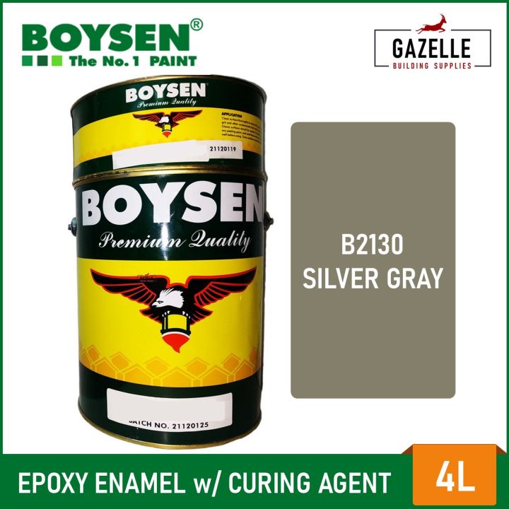 Boysen Epoxy Enamel Silver Gray B2130 - 4L w/ Curing Agent | Lazada PH
