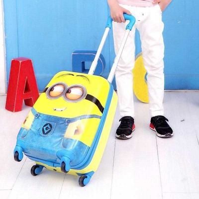 Convenient push-pull four-wheeled baby suitcase cartoon luggage case ...