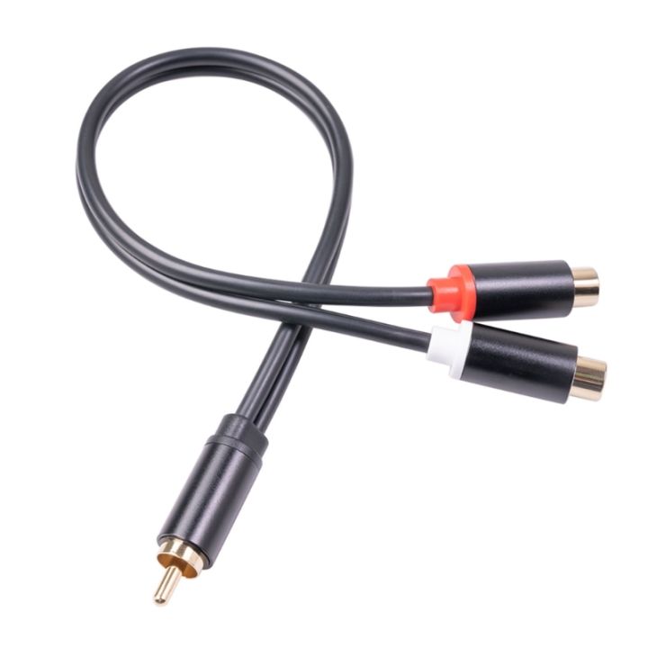 RCA Male To RCA Female Connector Jack Stereo Cable Y Plug 1 To 2 RCA ...