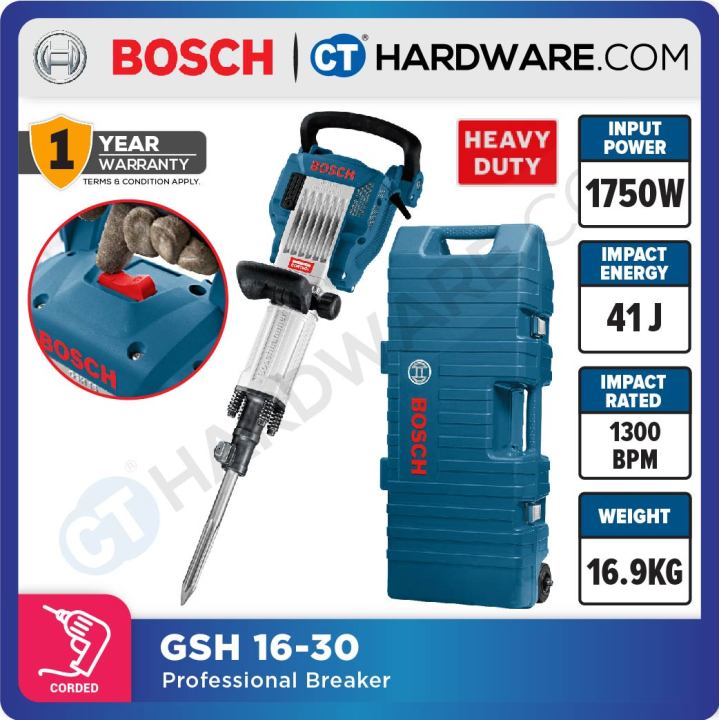 BOSCH GSH 16-30 CORDED PROFESSIONAL BREAKER 1750W | 41J | HEX 30MM ...