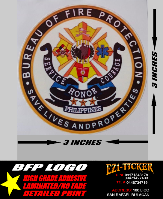 Bureau of fire protection LOGO STICKERS | Lazada PH