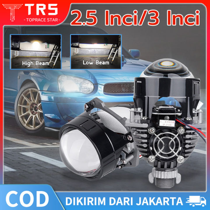 Biled Wst 2.5 Inch 3 Inch Fiber Karbon DC 55W/12V Projector Led Blue ...