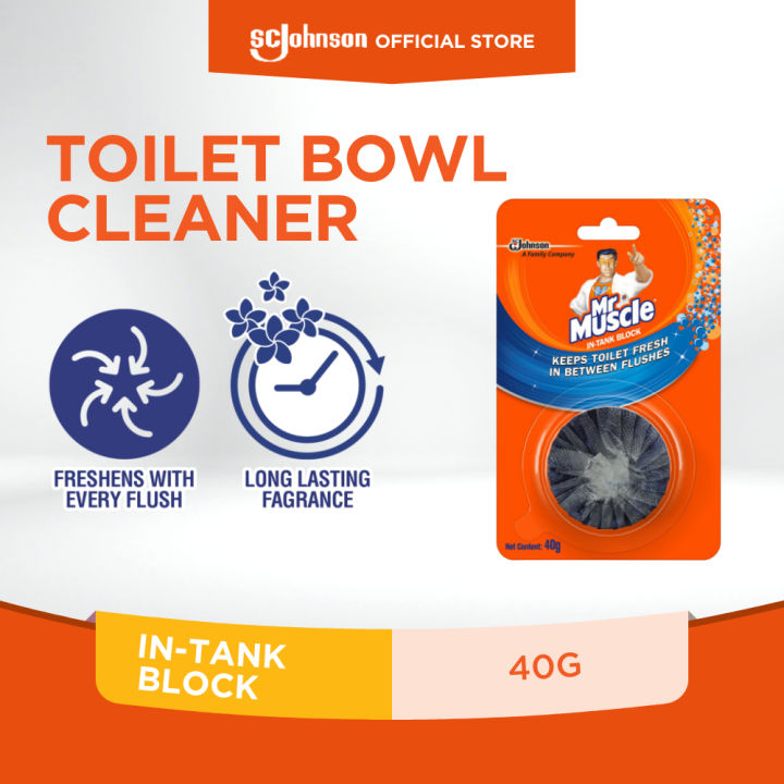 Mr. Muscle In-Tank Block Automatic Toilet Bowl Cleaner 40g | Lazada PH
