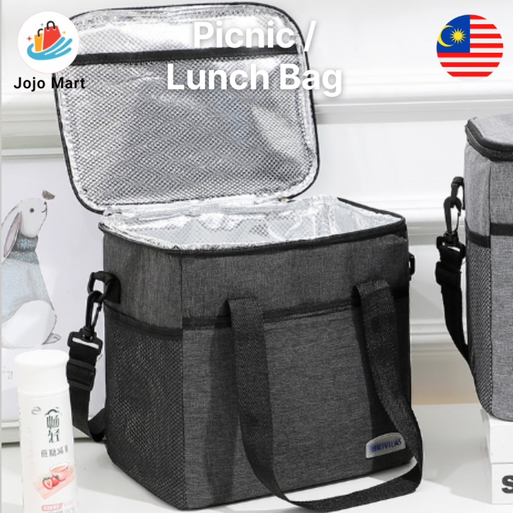 Insulated Thermal Lunch Bag For Food Storage Picnic Shoulder Bag Beg ...